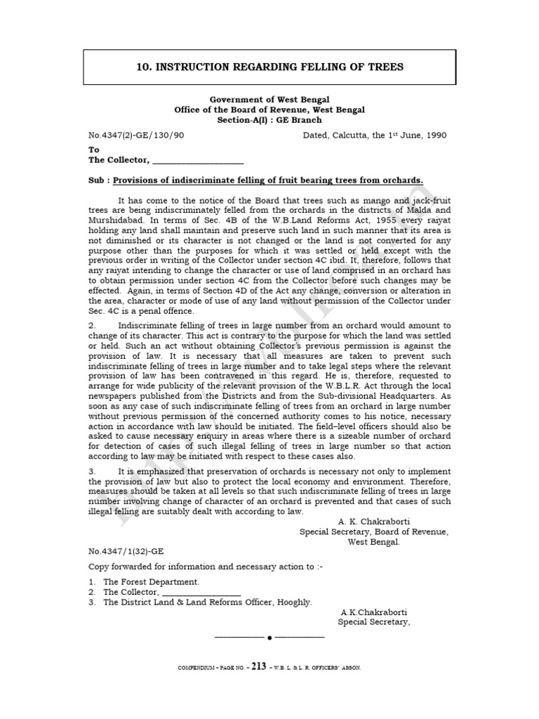 LLRO 10 TREE-FELLING Bibekda | PDF | Appeal | Judgment (Law)