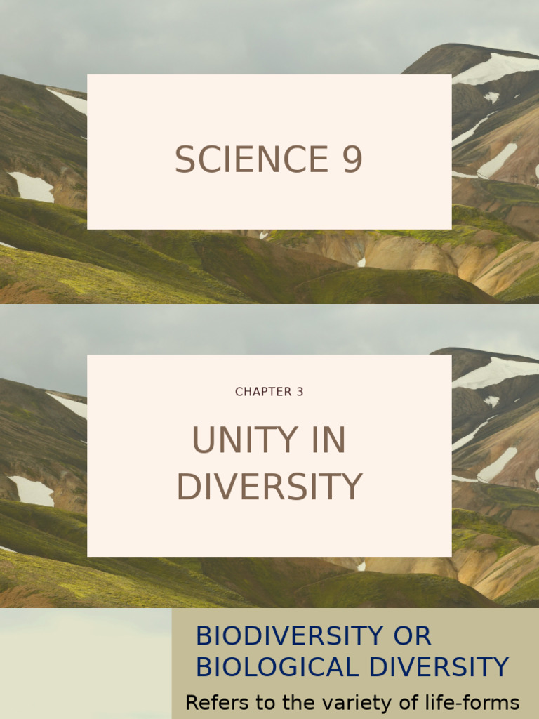 Unity in Diversity Exctinction and Photosynthesis | PDF | Natural ...