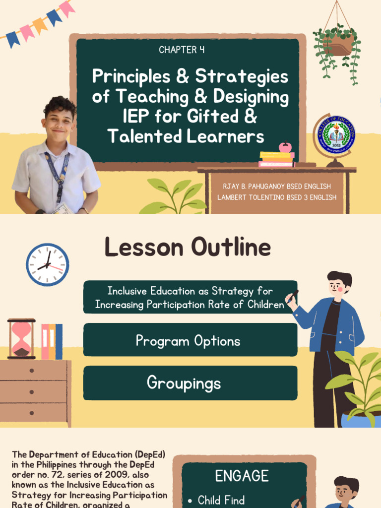 Principles Strategies of Teaching Designing IEP For Gifted Talented ...