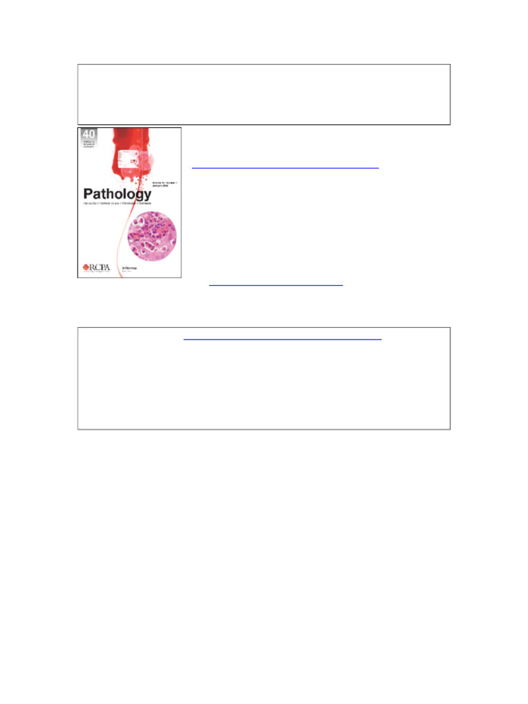 66 - Ok Pathology 2000 May 32 (2) 131-5 | PDF | Pathology | Histopathology