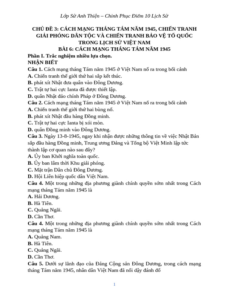 ÔN TẬP BÀI 6-2 | PDF