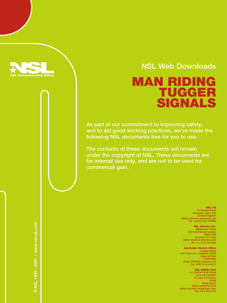 NSL ManRiding Tugger Signals | PDF
