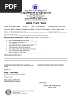 Home Visitation Form Deped | PDF