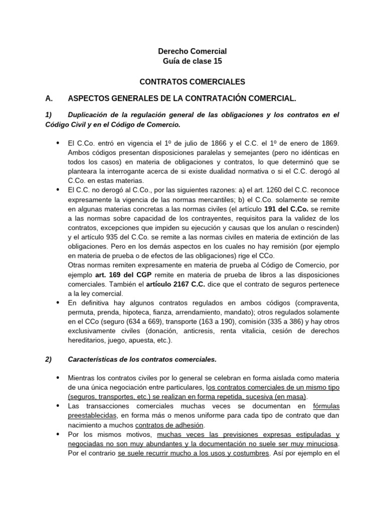 Tipos de Contratos Mercantiles en Colombia | PDF | Póliza de seguros | Seguro