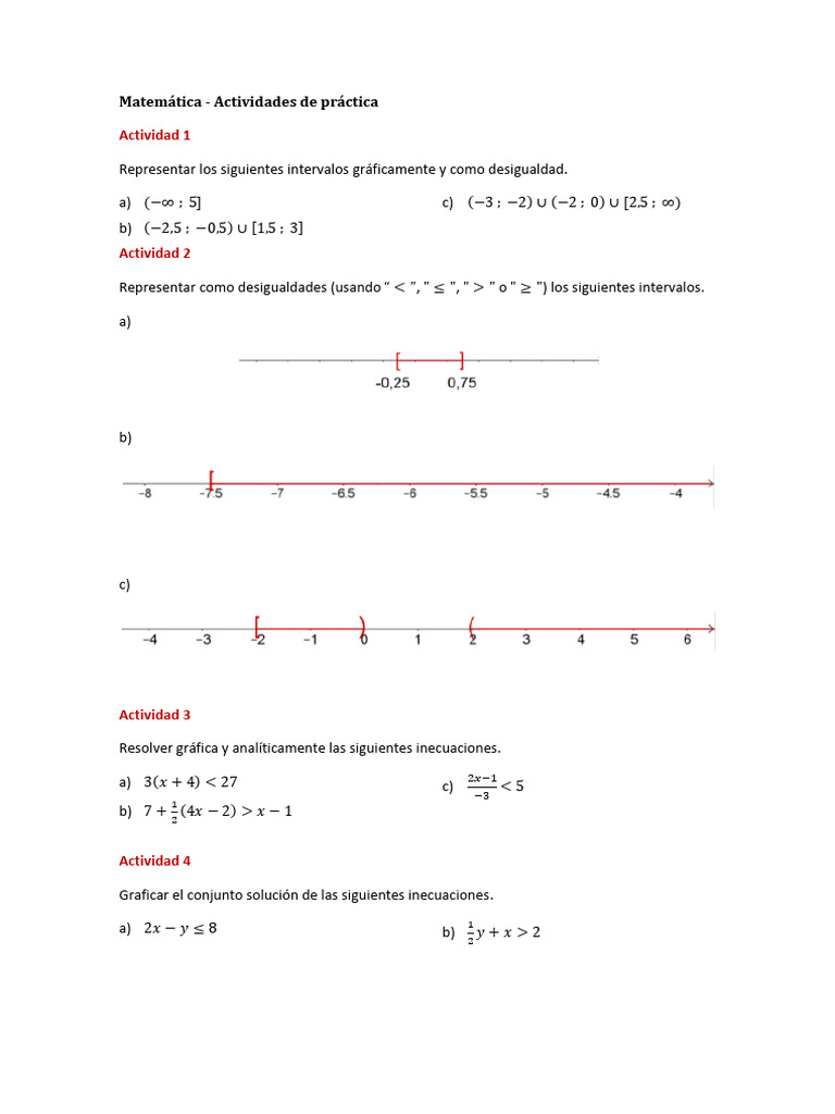 Actividades de Práctica | PDF