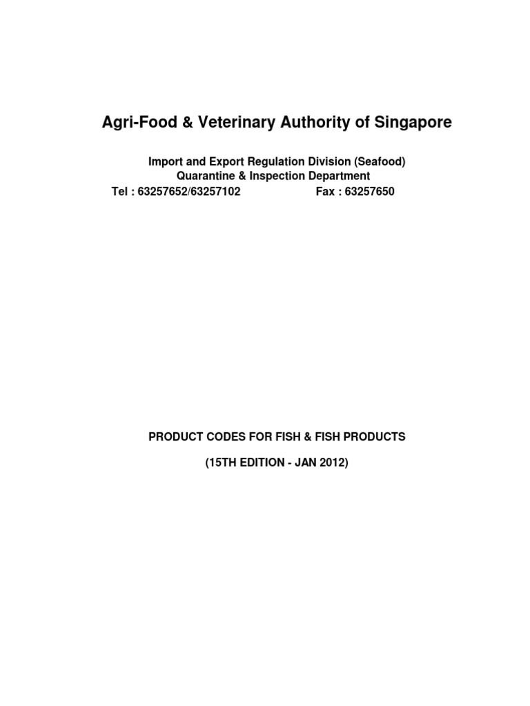 Fish Product Codes Guide 2012 | PDF | Tuna | Fishing Industry