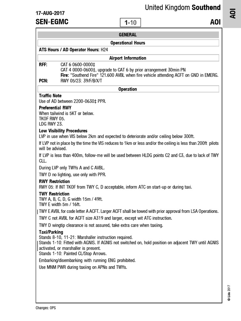 EGMC | PDF | Air Traffic Control | Aviation Safety