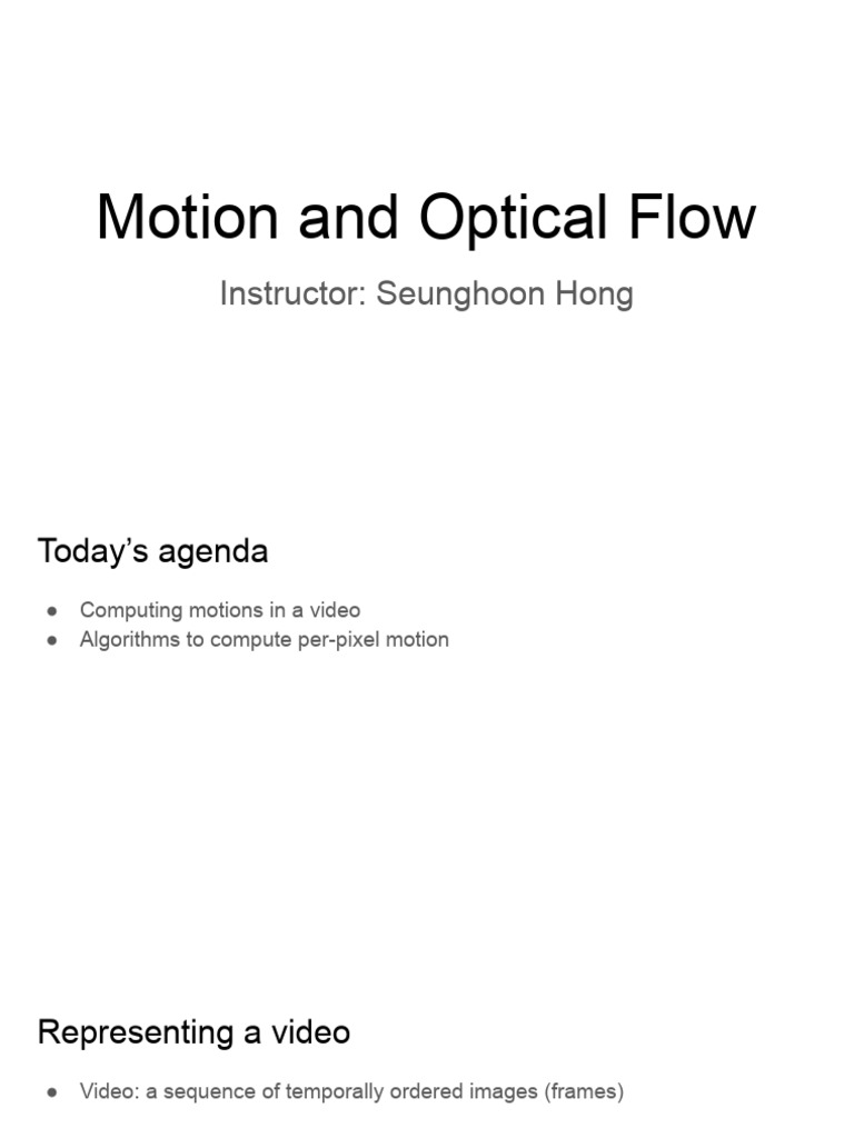 Understanding Optical Flow Algorithms | PDF | Artificial Intelligence ...