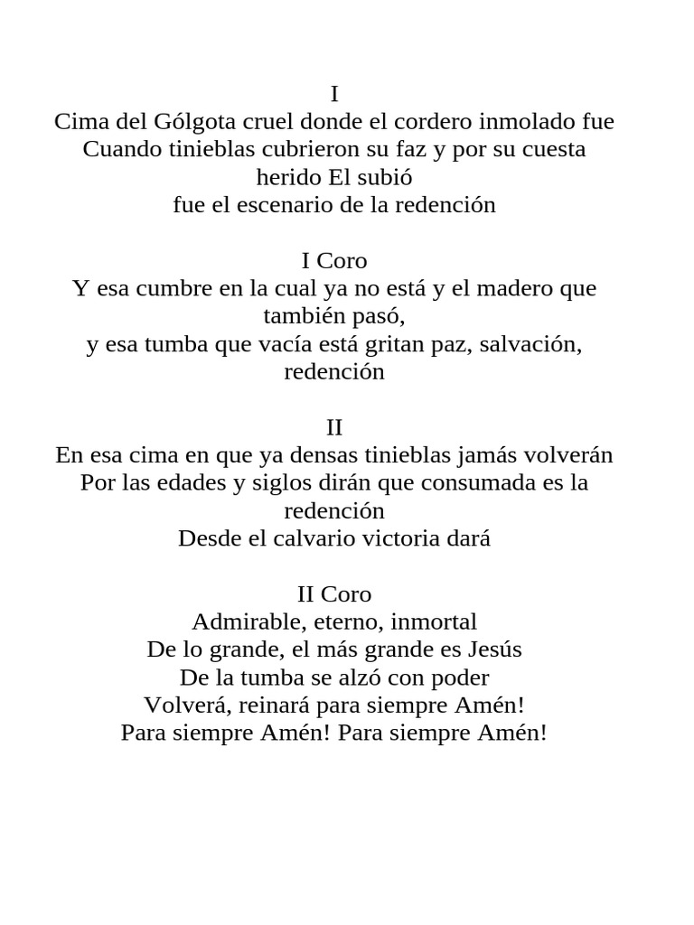 Cima del Gólgota: Redención y Victoria | PDF