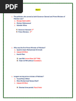 Top 100 General Knowledge Questions Pakistan | PDF | Pakistan | Nawaz ...