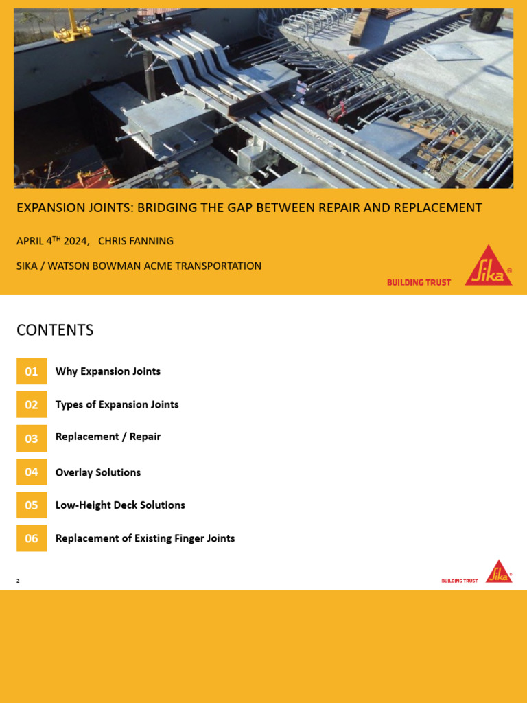 Bridge Expansion Joint Transportation Webinar | PDF | Concrete ...