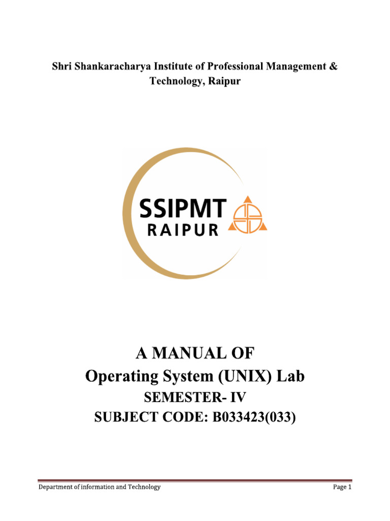 OS Lab Intro and Expt 1 | PDF