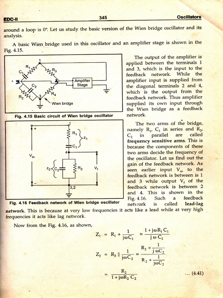 Wein Bridge Oscillator | PDF