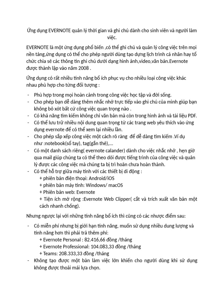 NG D NG EVERNOTE | PDF