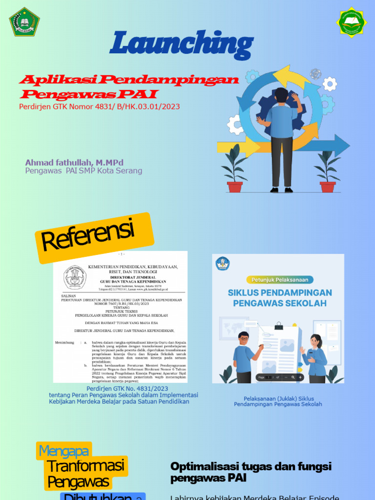 Bahan Presentasi - Launching Aplikasi Perencanaan Pendampingan | PDF