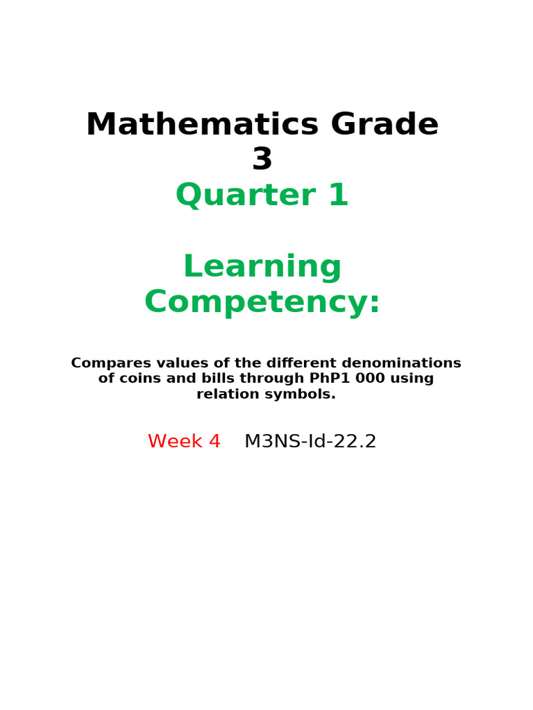 Math 3 WEEK 3 1ST QUARTER | PDF