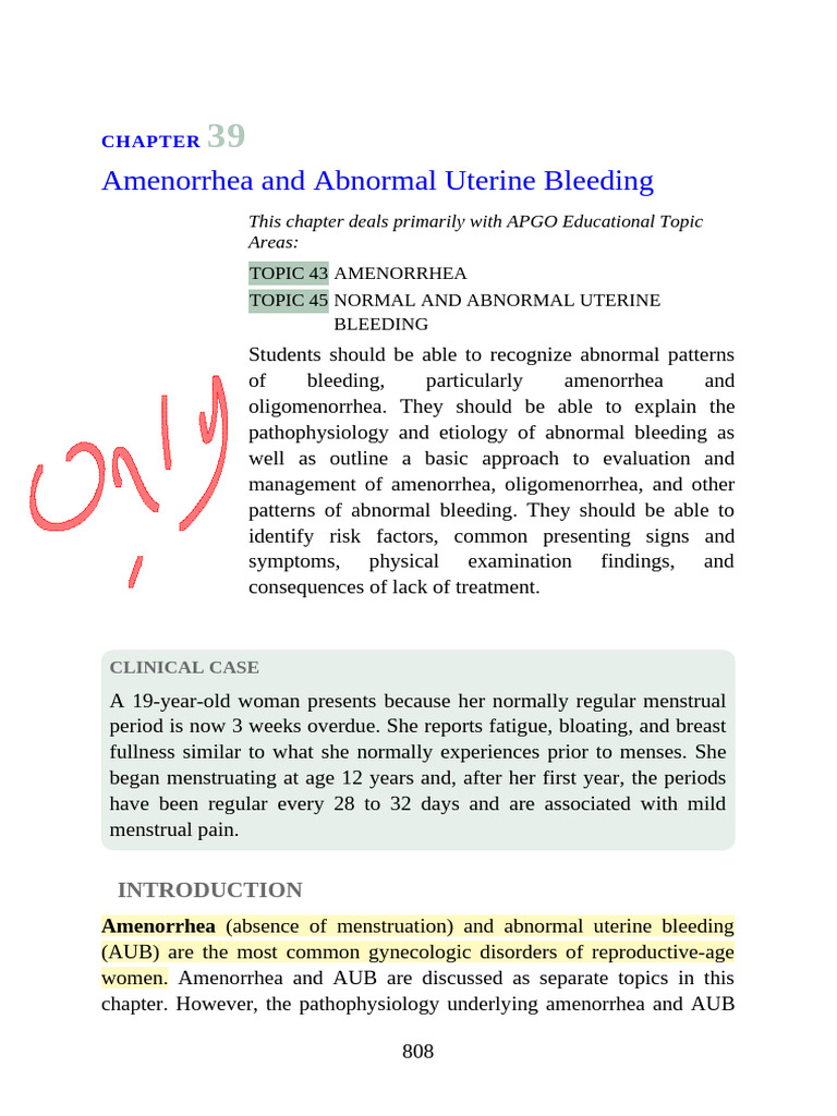 Amenorrhea: Primary vs. Secondary Insights | PDF | Menstrual Cycle ...