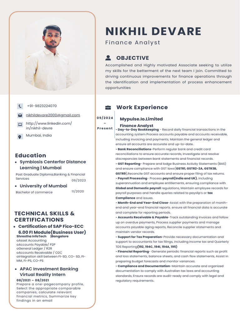 Nikhil Devre | PDF | Payroll | Accounts Payable