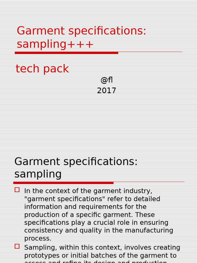 Garment specifications | PDF | Clothing | Seam (Sewing)