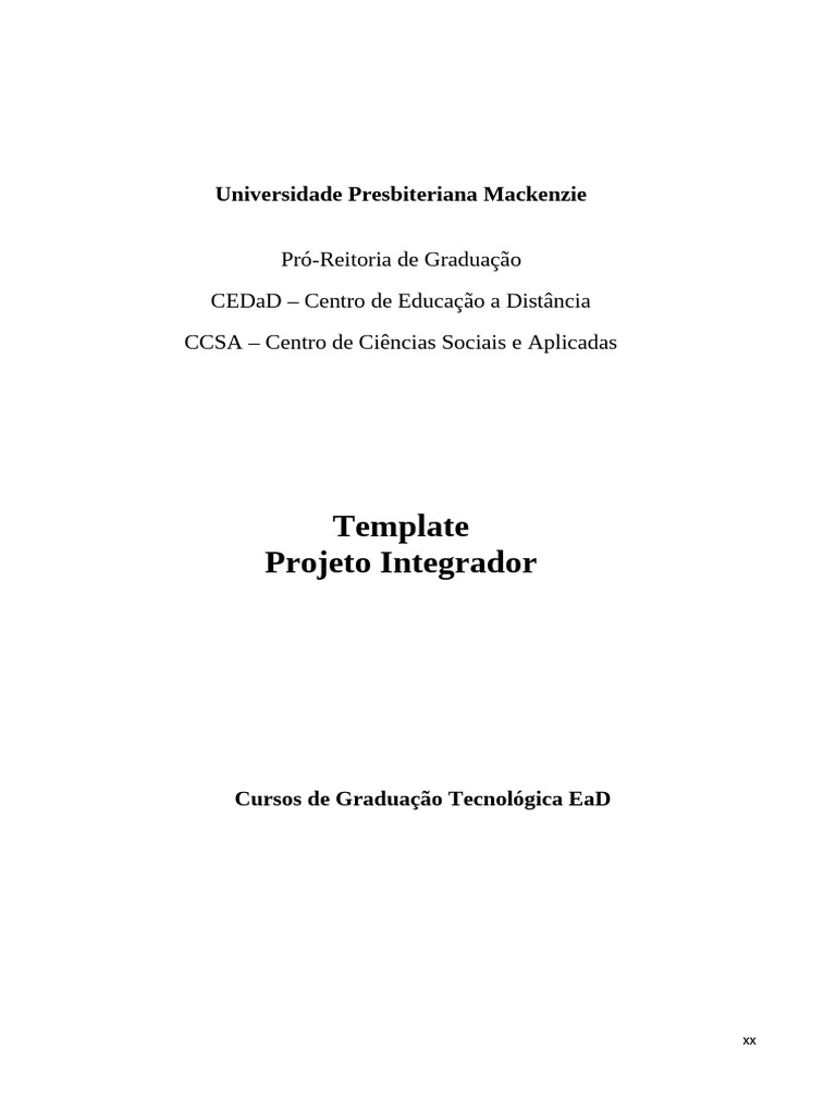 Template - Projeto Integrador | PDF | Método científico