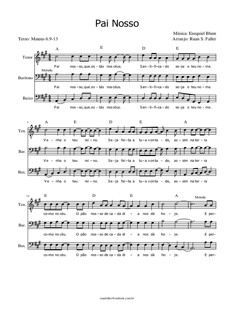 Letra da Música Pai Nosso | PDF