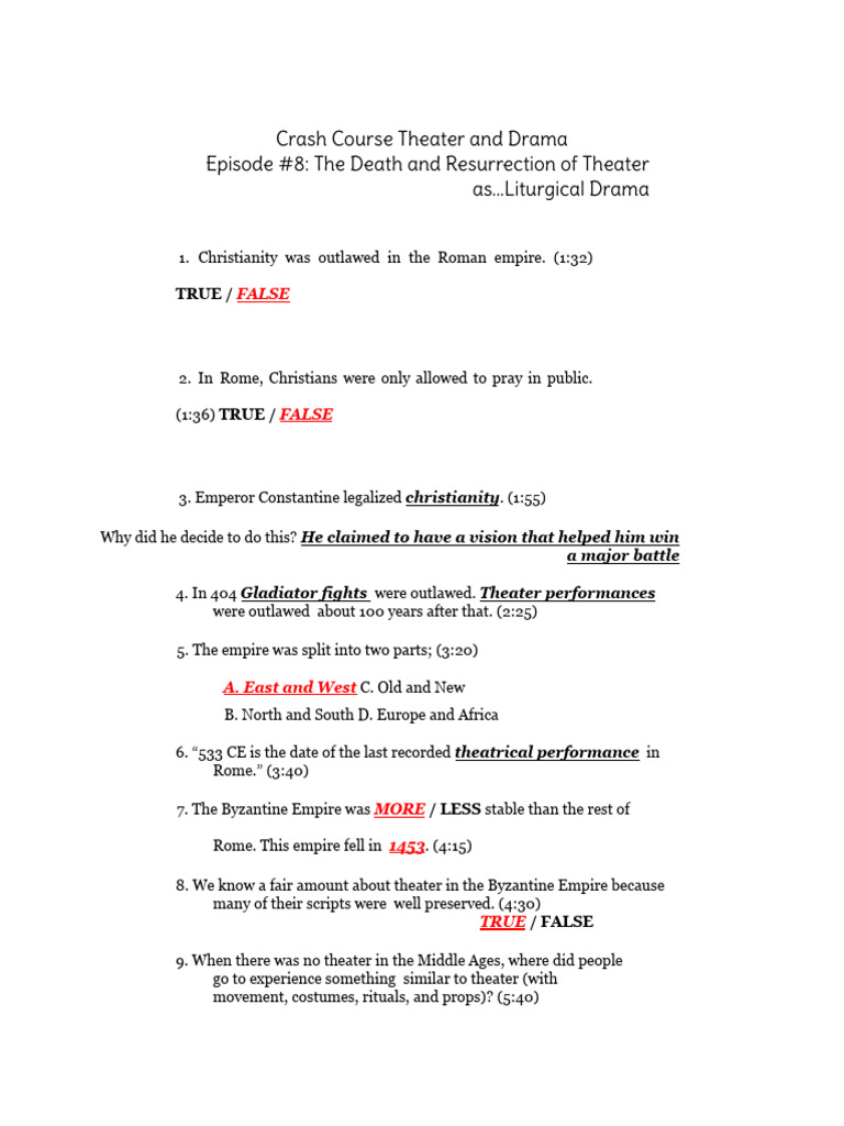 Luanne Marulanda Reis - Crash Course Theater and Drama #8 | PDF ...
