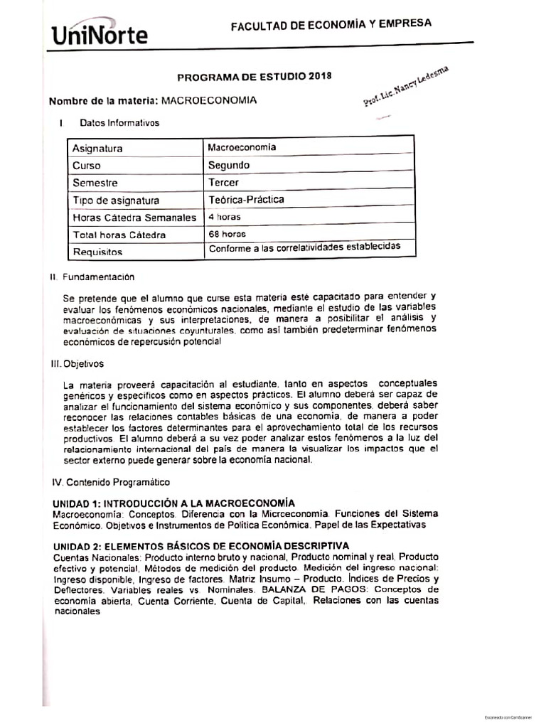 Programa Macro | PDF