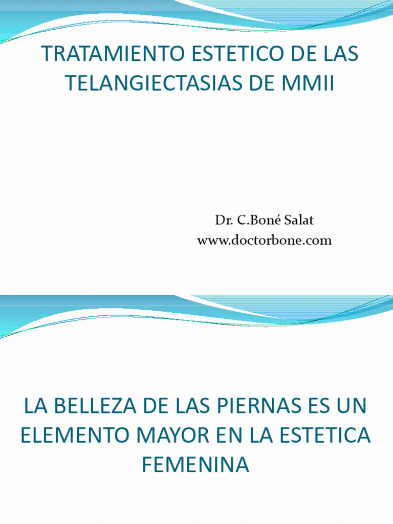 TRATAMIENTO ESTETICO DE LAS TELANGIECTASIAS | PDF | Vena ...