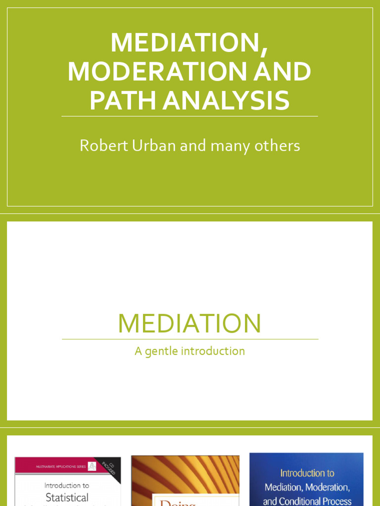 Mediation, Moderation, and Path Analysis Guide | PDF | Dependent And ...