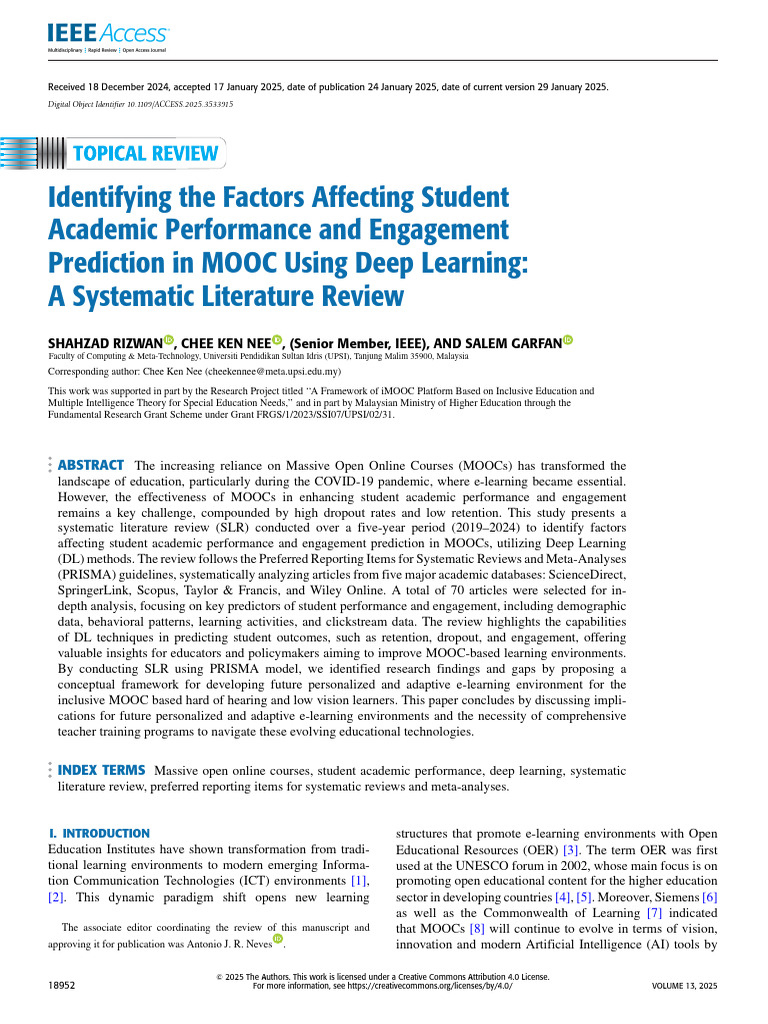 Identifying The Factors Affecting Student Academic Performance and ...