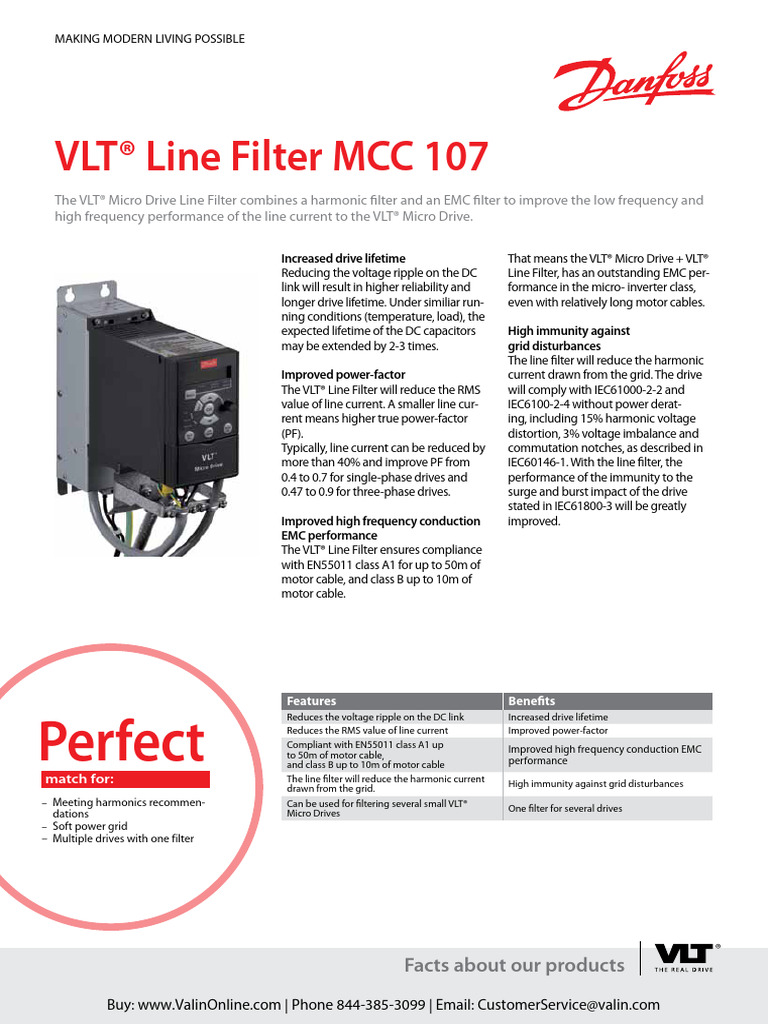Danfoss Micro Drive Line Filter | PDF | Power Inverter | Electrical ...