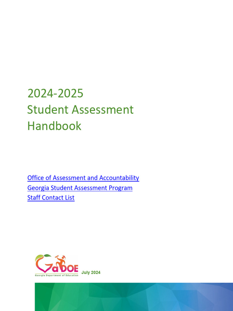 2024.25+student Assessment Handbook | PDF | Educational Assessment ...