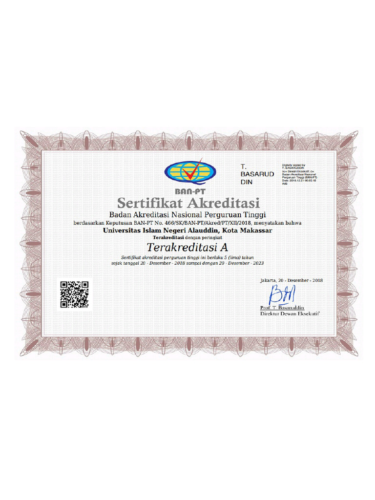 Akreditasi UIN AM | PDF