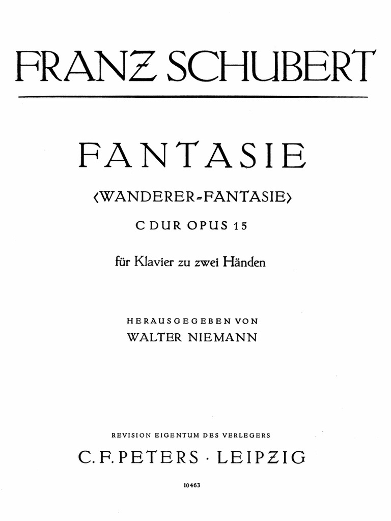 Schubert - Wanderer Fantasie | PDF