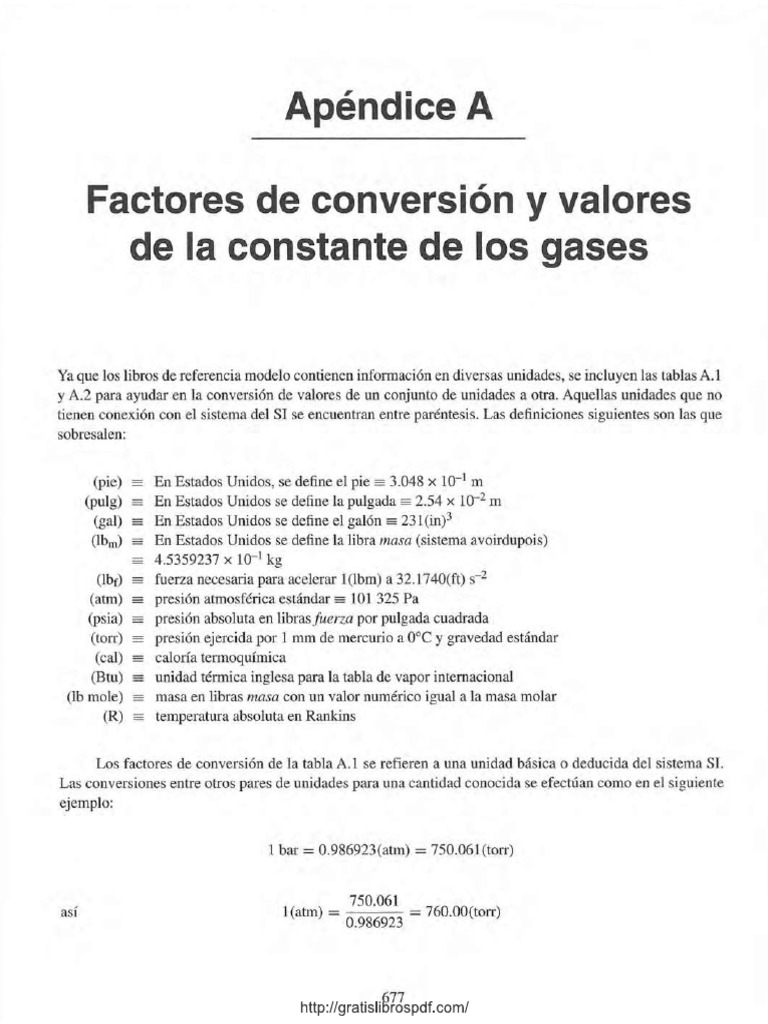 Factores de Conversión | PDF