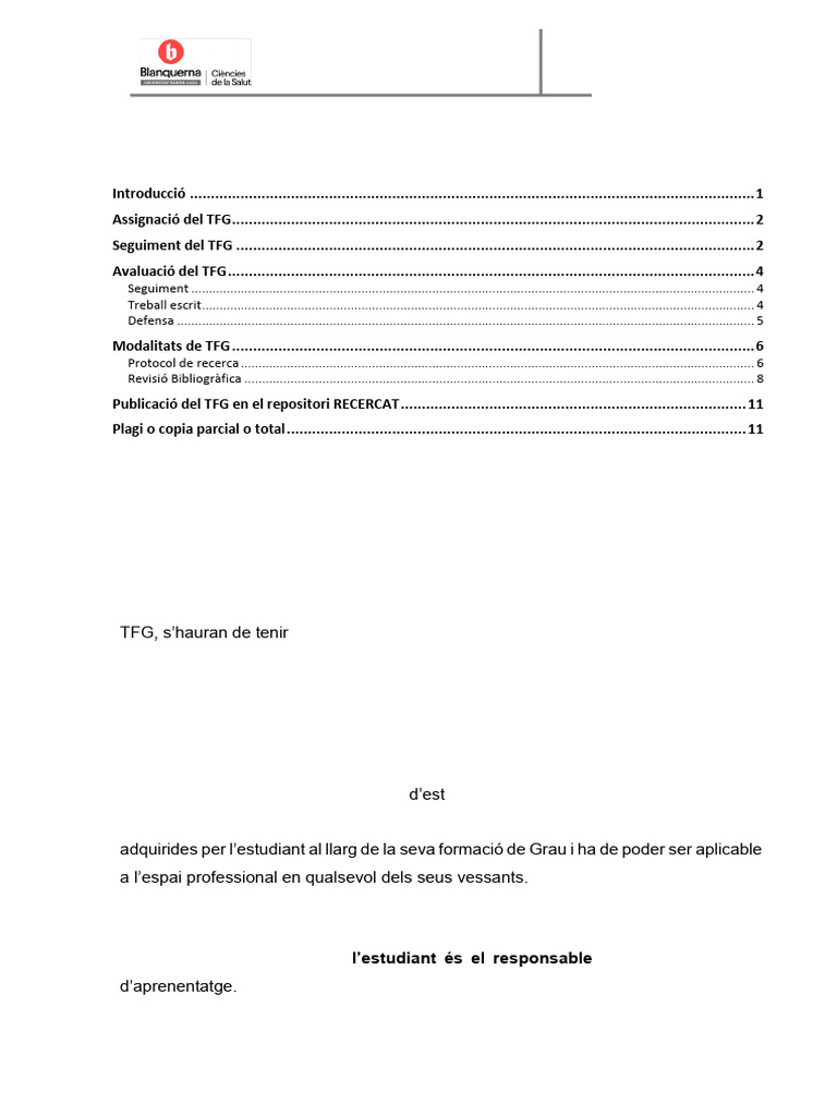 Normativa Protocol TFG Inf FCSB Curs 2024 2025 Def | PDF