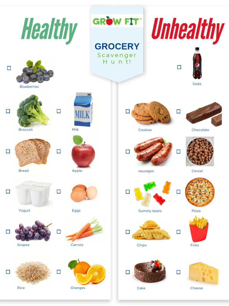 Supermarket Scavenger Hunt | PDF