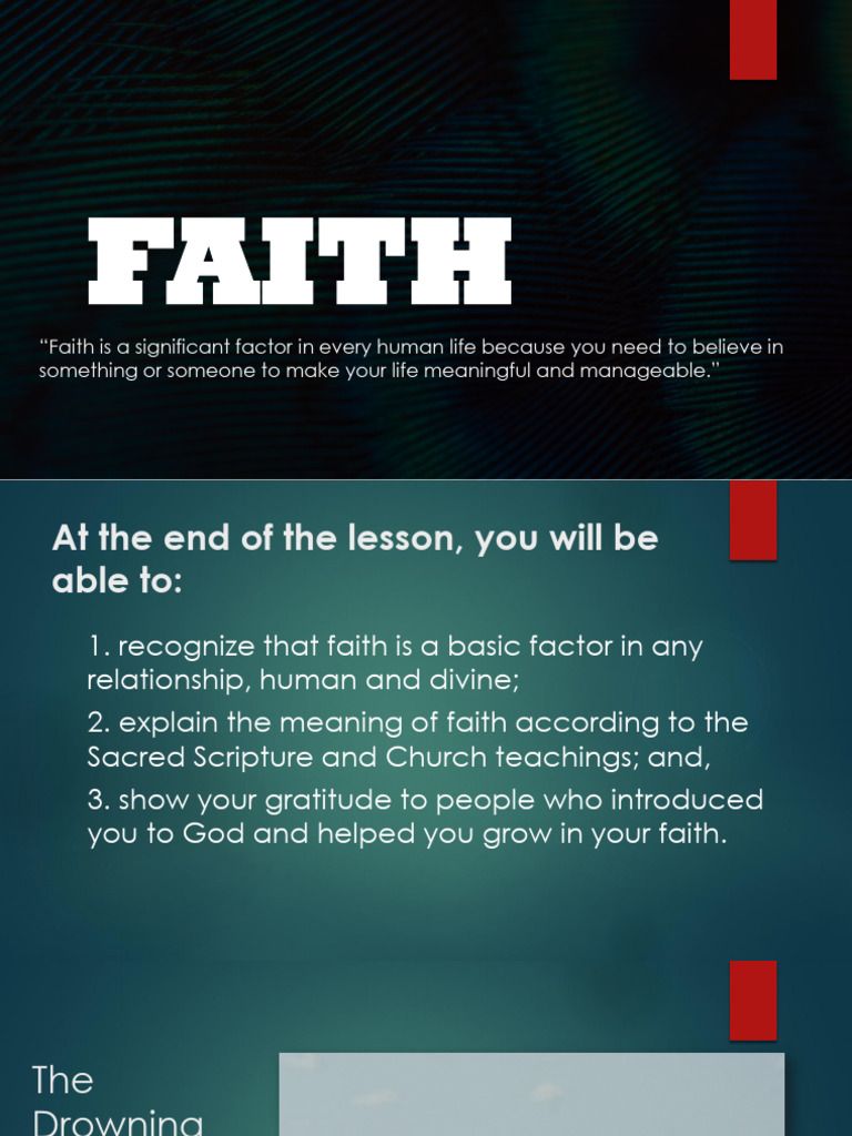 Module 1 Lesson 1 FAITH CFE 101 | PDF | Faith | Jesus