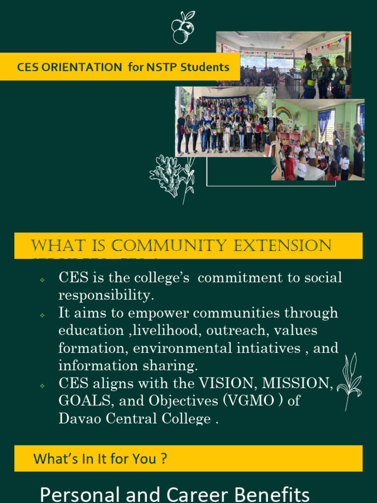 CES Orientation for NSTP Students | PDF
