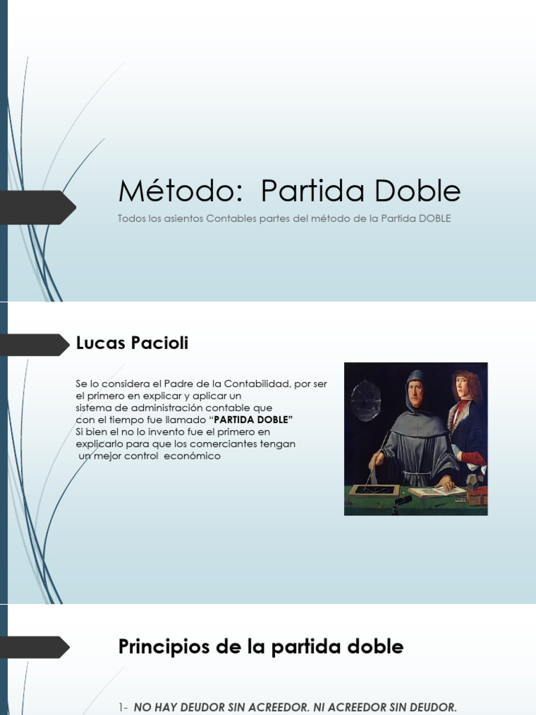 Principios de la Partida Doble en Contabilidad | PDF
