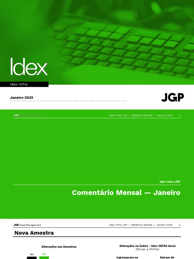 Idex-Infra JGP - Relatorio Mensal | PDF | Brasil