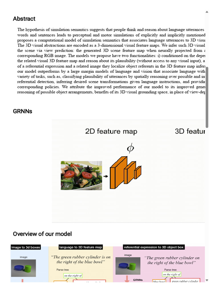 Simulation Semantics and 3D Visual Models | PDF