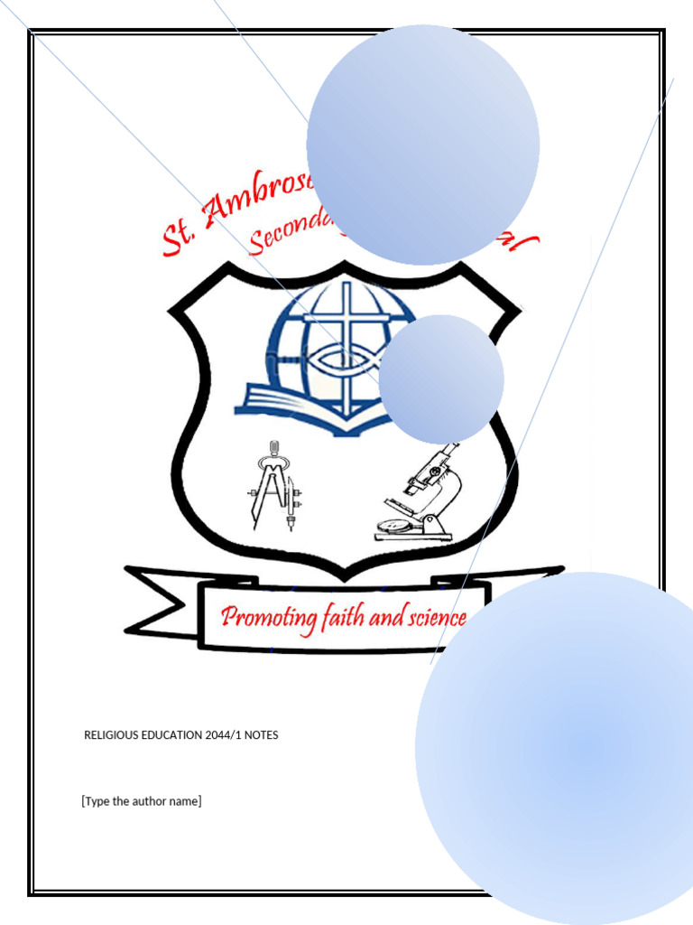Religious Education Notes For All | PDF | Prophets And Messengers In ...