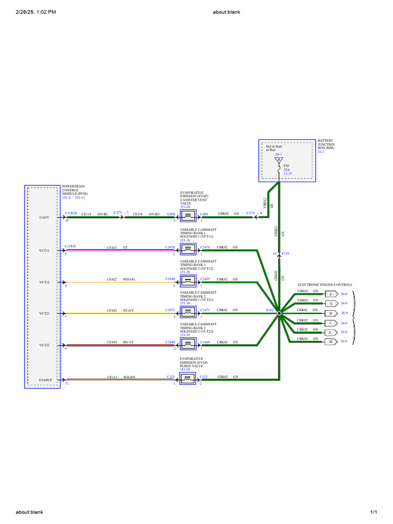 2016 F150 VCT Wiring | PDF | Vehicle Parts | Engines