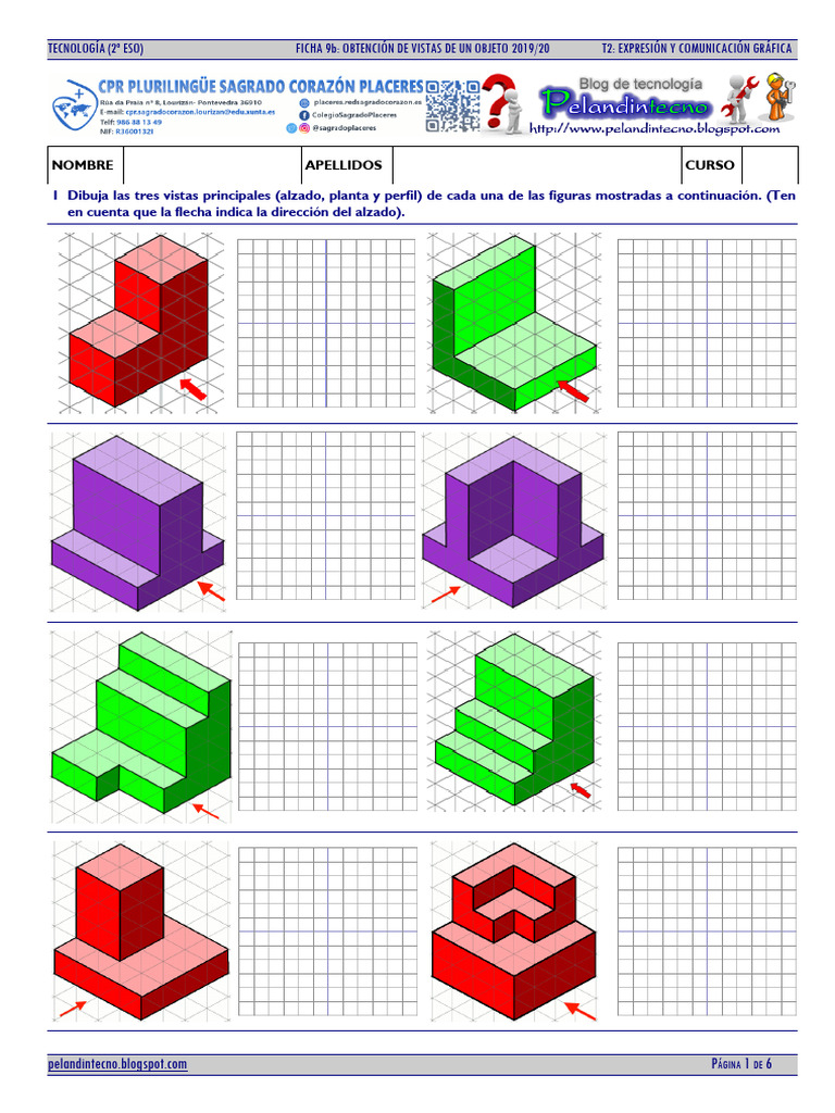 Ficha 9b-Prácticas Obtención de Vistas (Vistas) 2019-20 | PDF