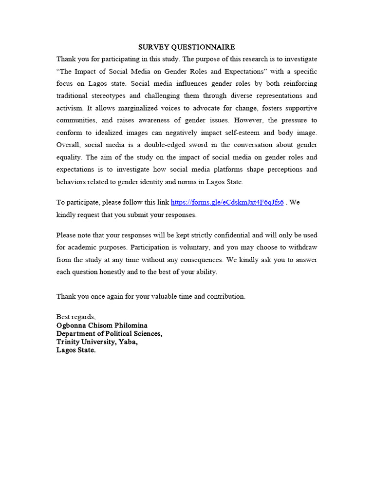 The Impact of Social Media On Gender Roles and Expectations ...