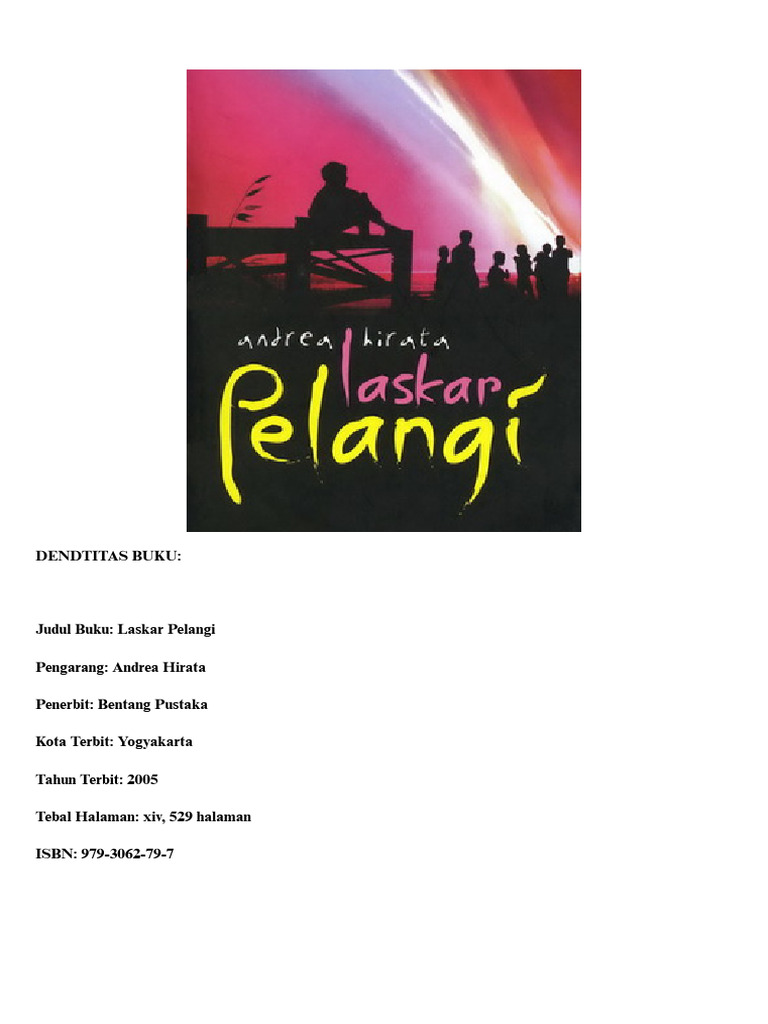 RESENSI NOVEL LASKAR PELANGI - Docx - 20250223 - 221701 - 0000 | PDF