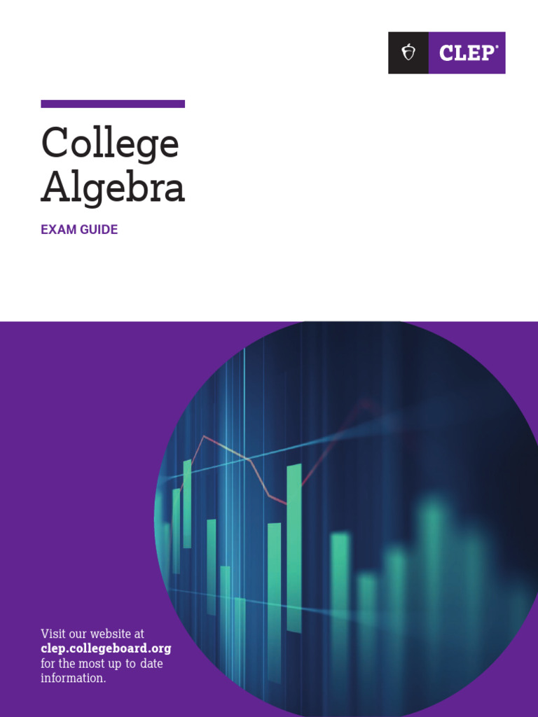 CLEP College Algebra Examination Guide | PDF | College Level ...