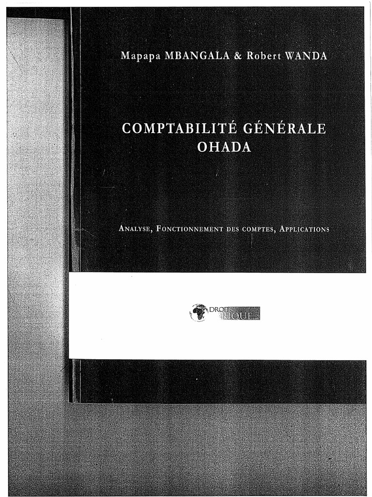 Comptabilite Generale OHADA - Analyses, Fonctionnement Des Comptes ...