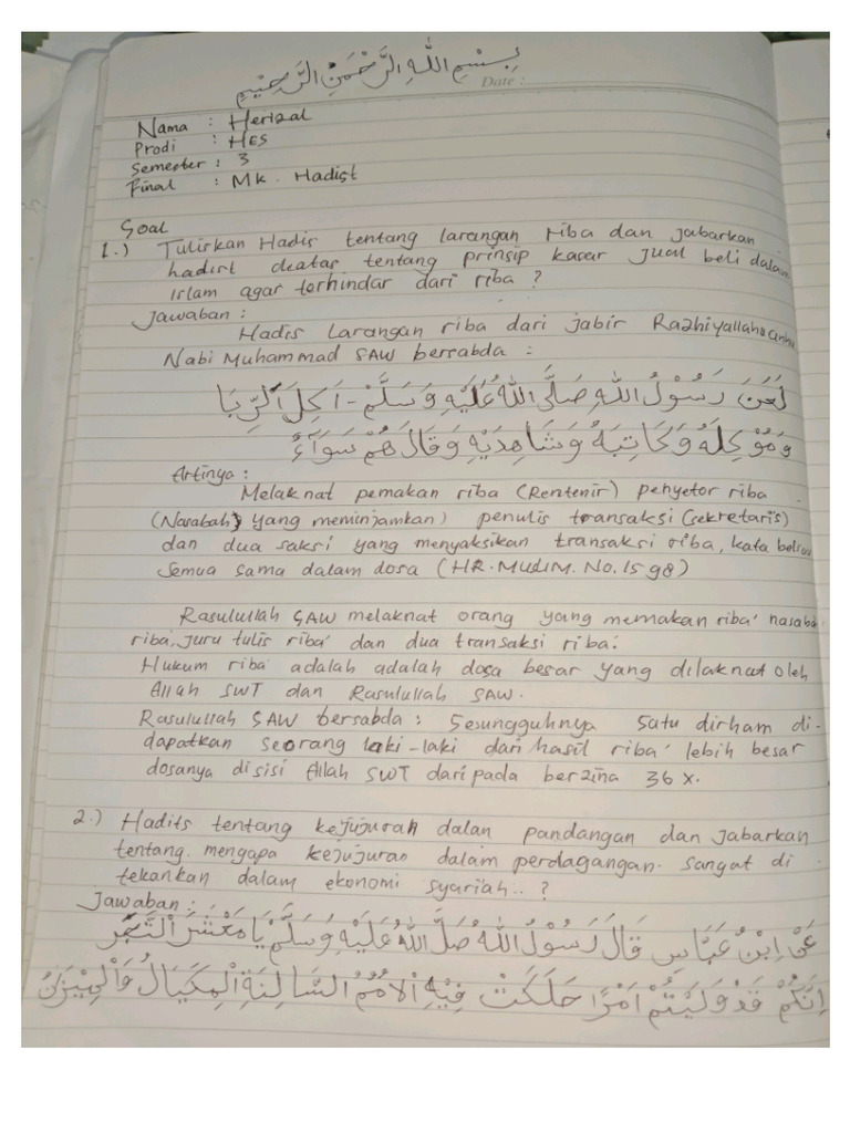 Final Mk. Hadist Herizal | PDF